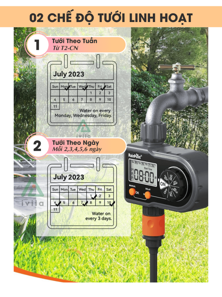 Bộ điều khiển tưới Rain Point sử dụng pin (Digital Water Timer) - Thiết ...